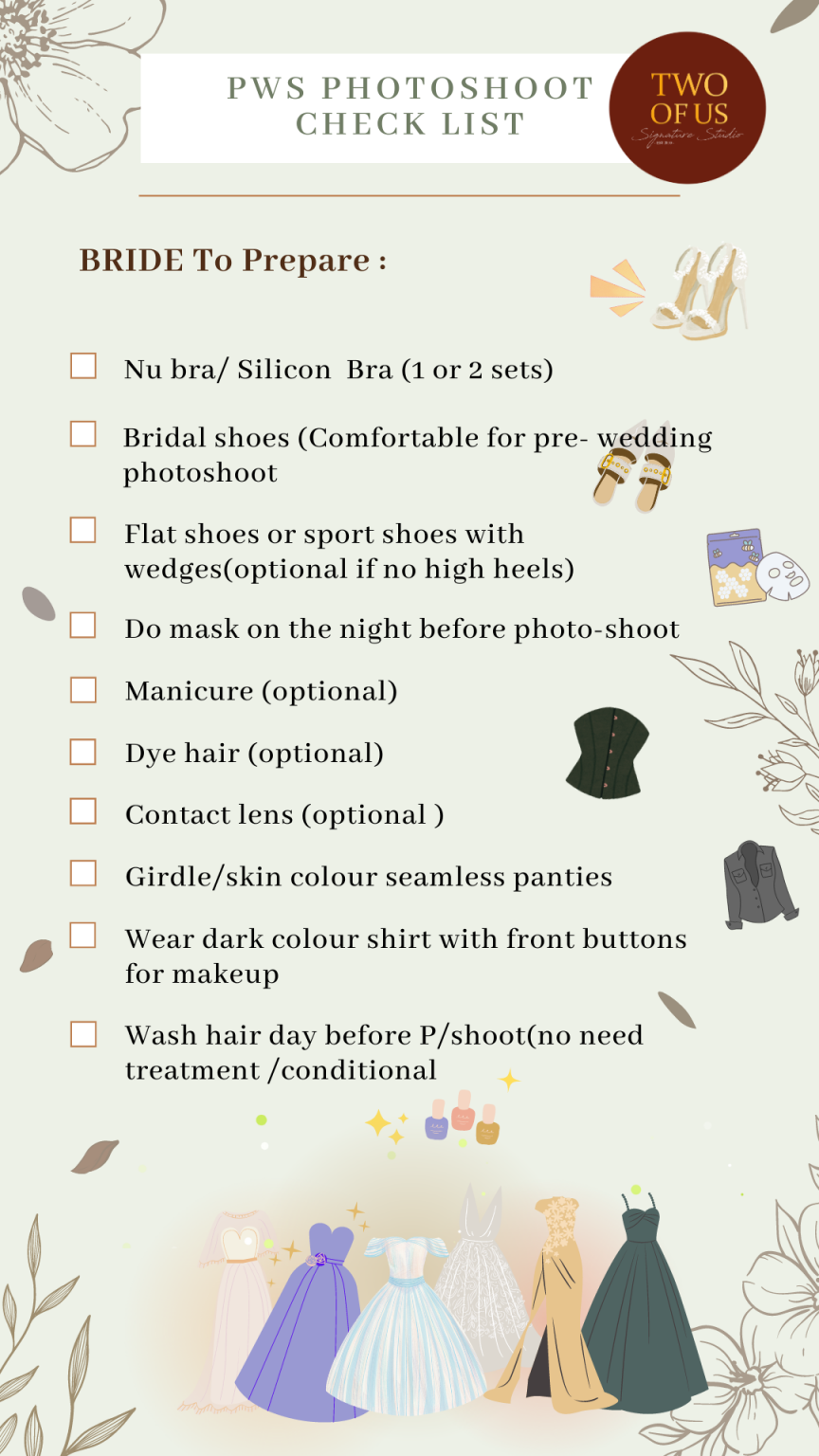 Gown fitting and prewedding photoshoot checklist – Kuala Lumpur Wedding ...